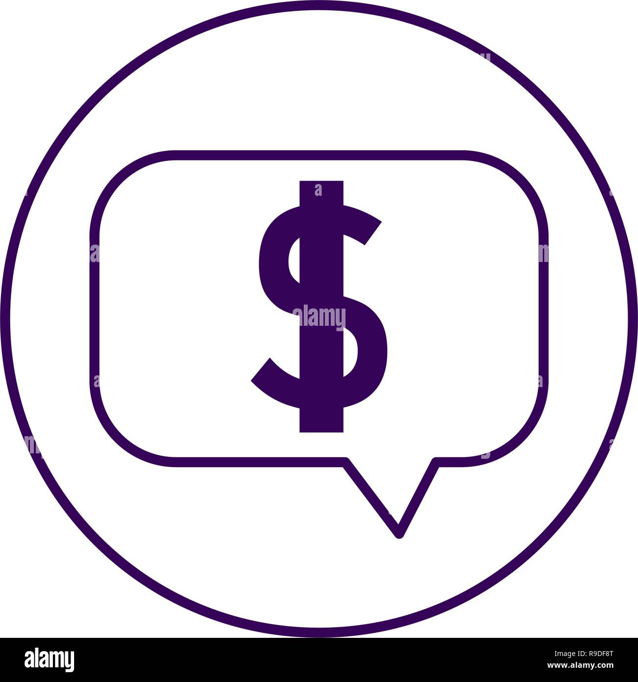 speech bubble with dollar symbol Stock Vector Image & Art - Alamy