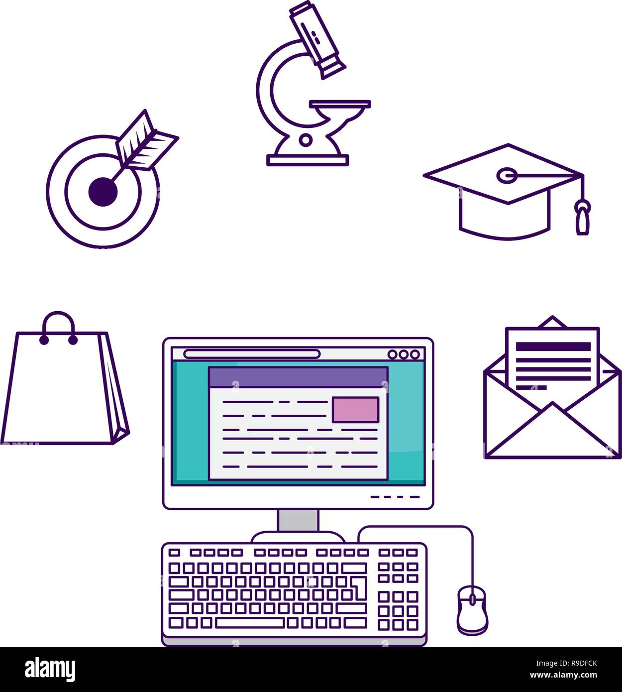 Elearning email Stock Vector Images - Alamy