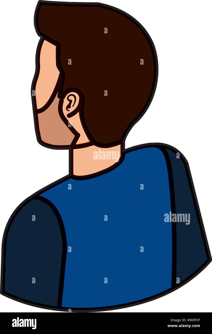 young and casual man back character Stock Vector Image & Art - Alamy