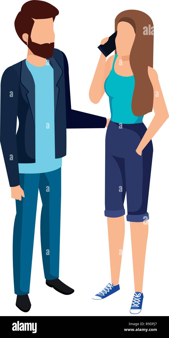 couple avatar characters icons Stock Vector Image & Art - Alamy
