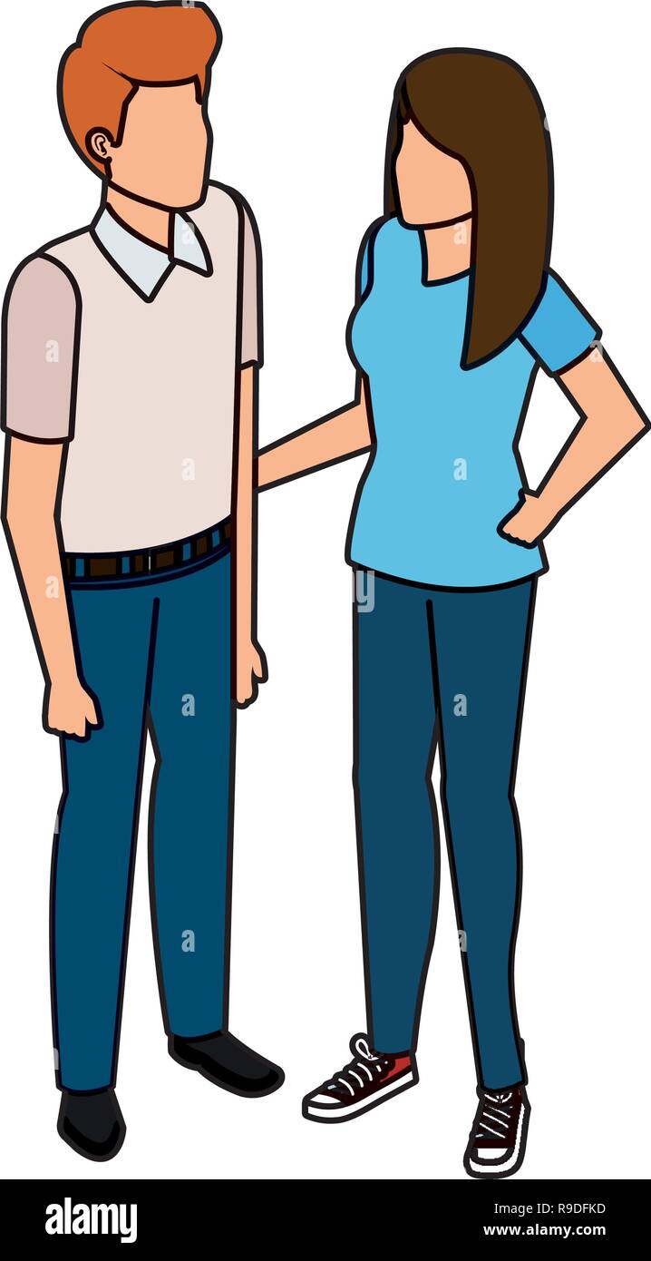 business couple talking avatars characters Stock Vector Image & Art - Alamy
