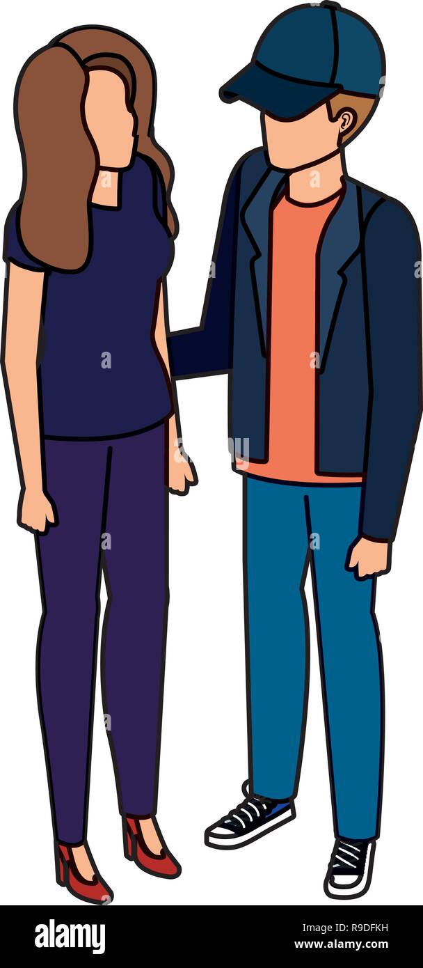 couple avatar characters icons Stock Vector Image & Art - Alamy