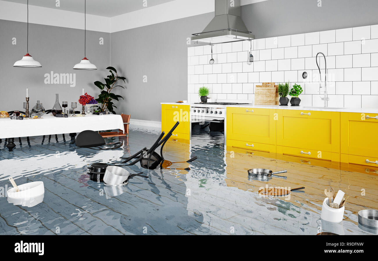 Flooded kitchen hi-res stock photography and images - Alamy
