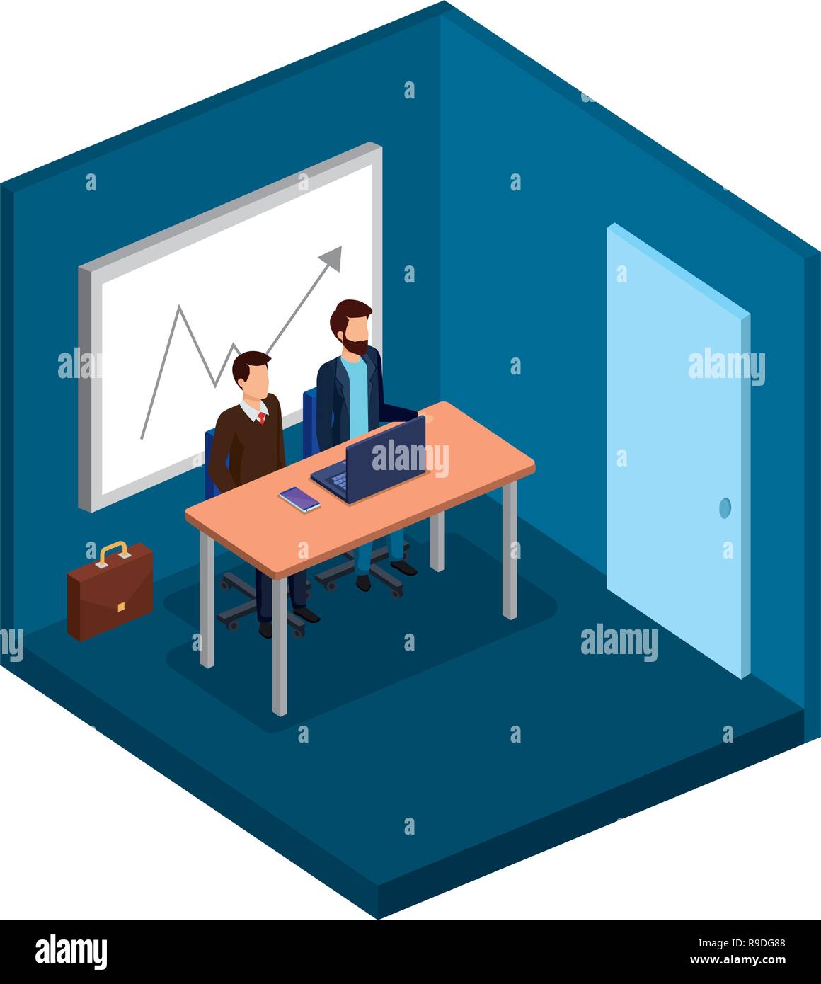 couple of men in the office avatars characters Stock Vector Image & Art ...