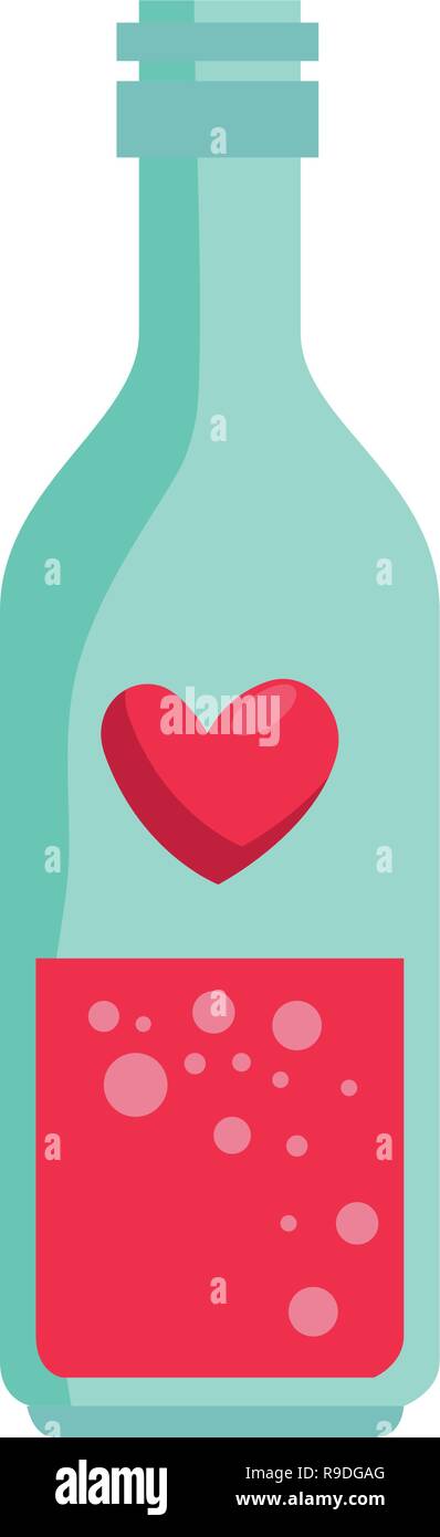 bottle with heart icon Stock Vector Image & Art - Alamy