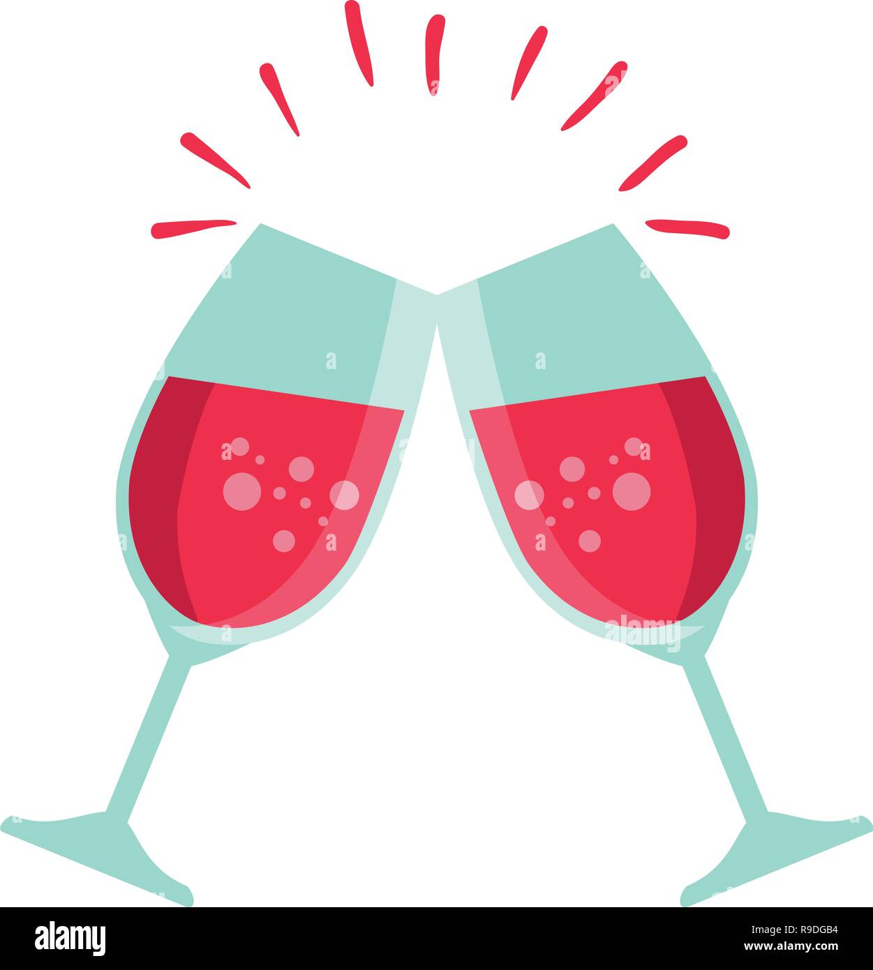 wine cups toast icon Stock Vector Image & Art - Alamy