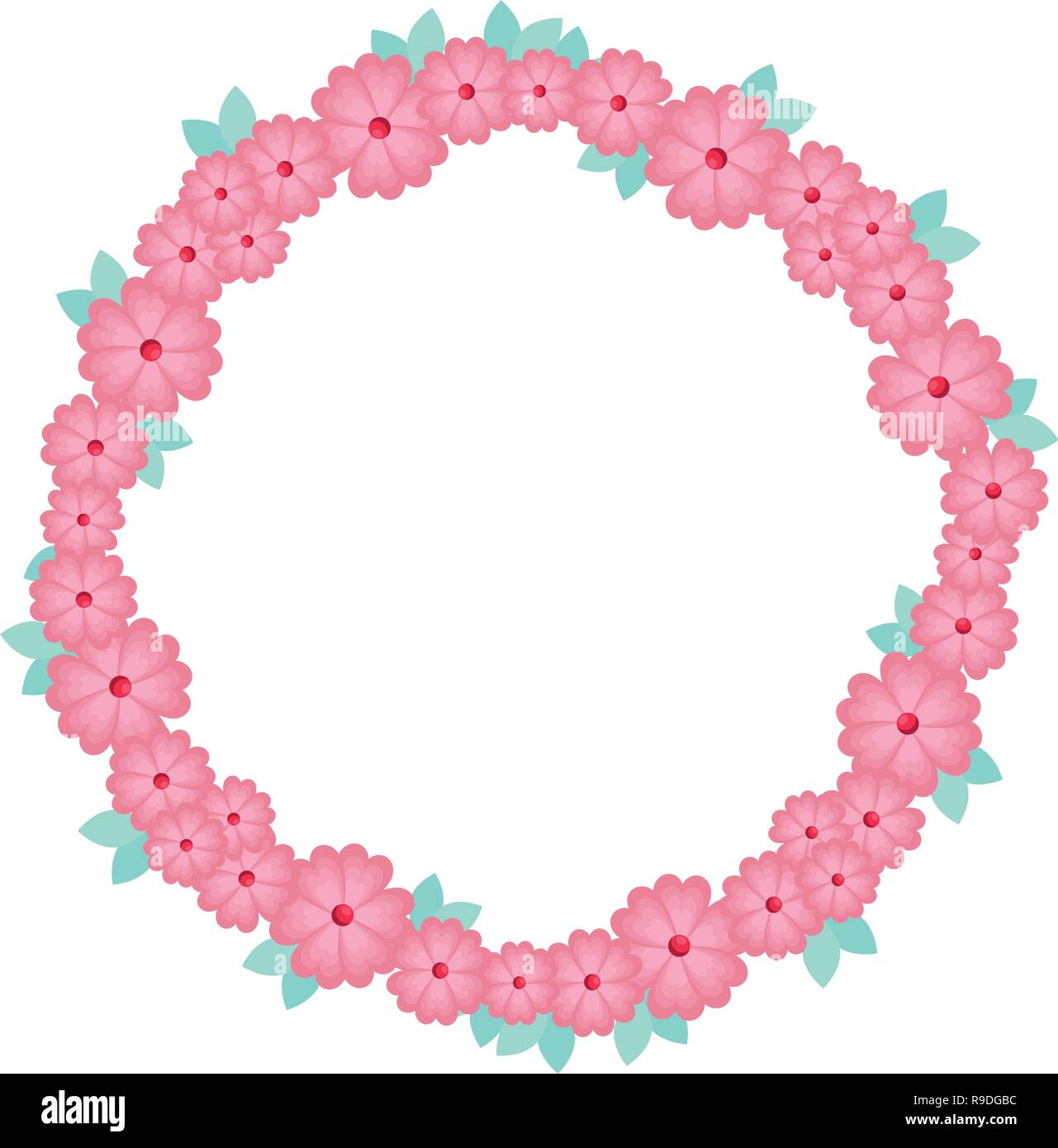 circular floral decoration icon Stock Vector Image & Art - Alamy