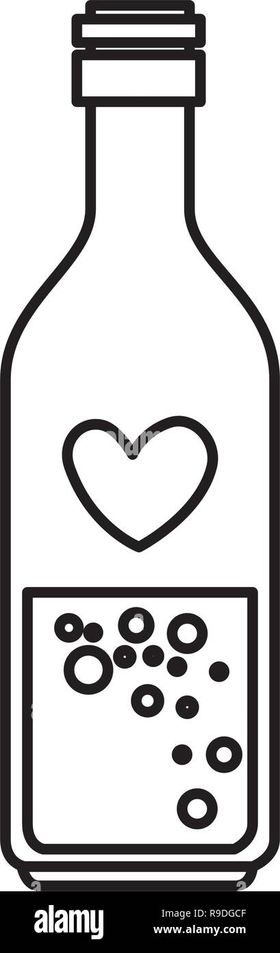 bottle with heart icon Stock Vector Image & Art - Alamy