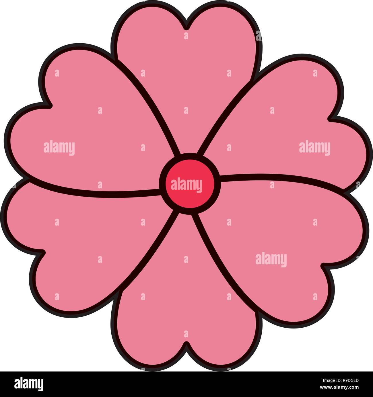 beautiful flower decorative icon Stock Vector Image & Art - Alamy