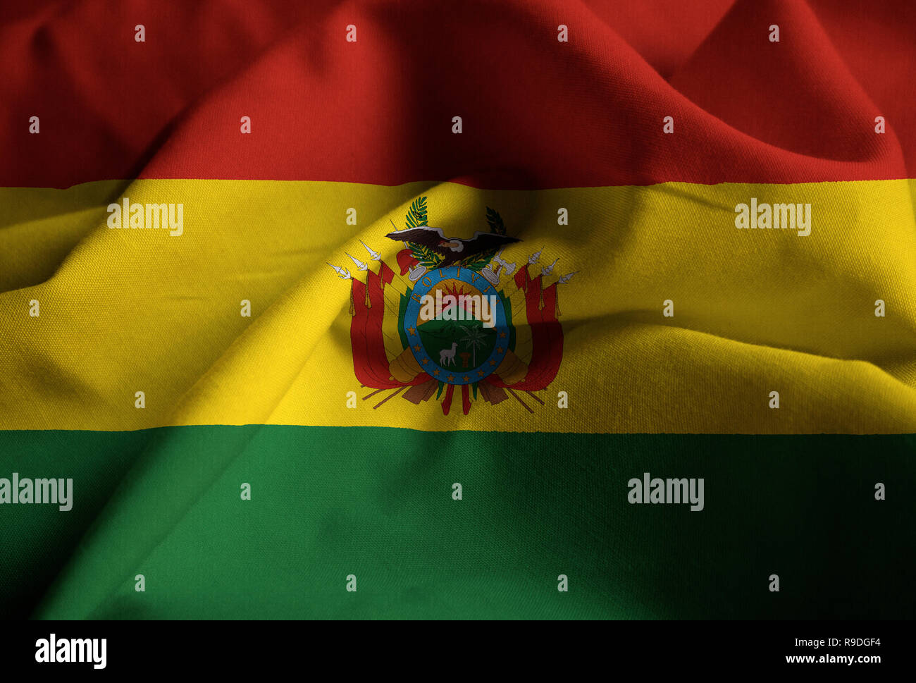 Flag bolivia fabric texture in hi-res stock photography and images - Alamy