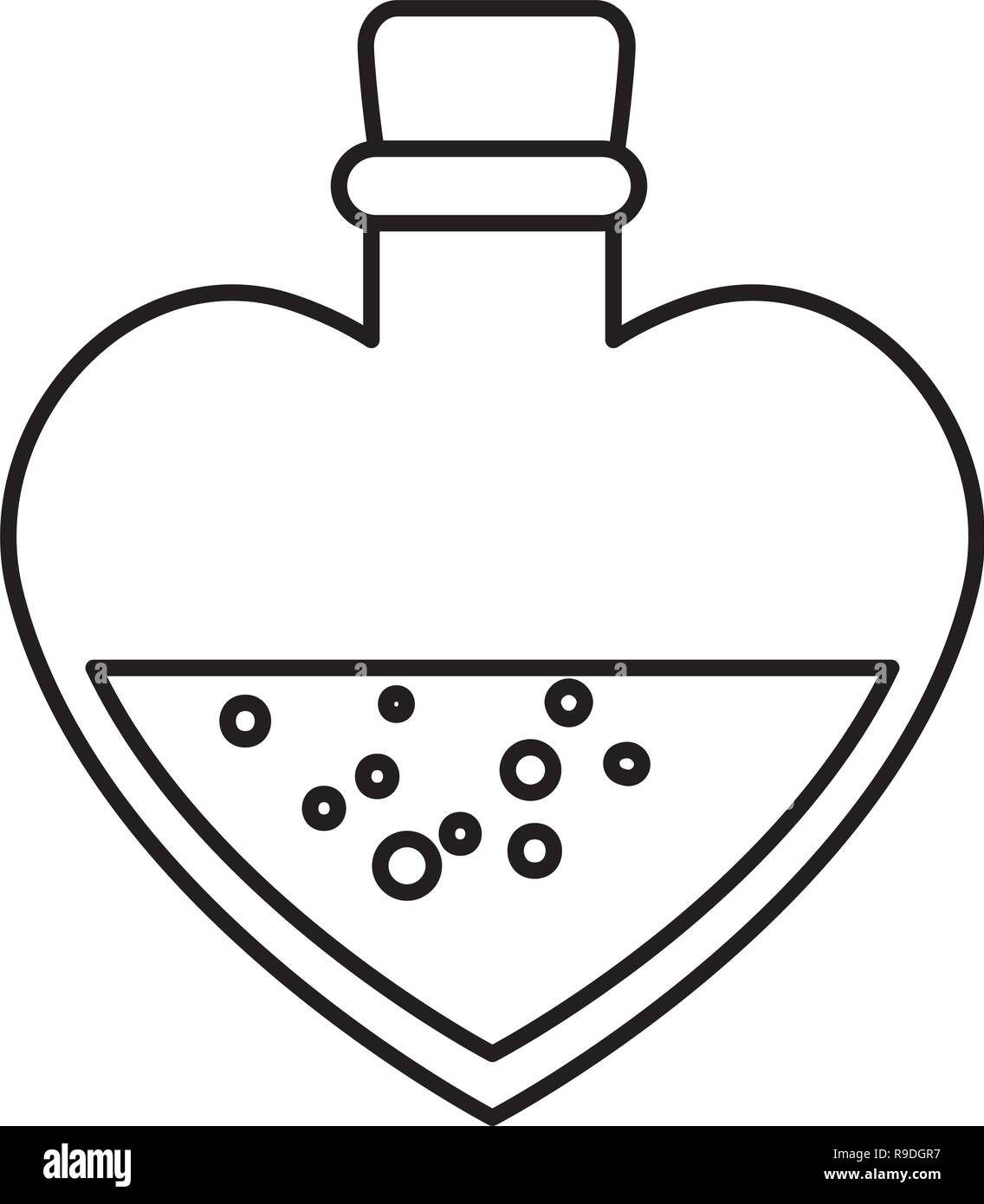 bottle with heart shape Stock Vector Image & Art - Alamy