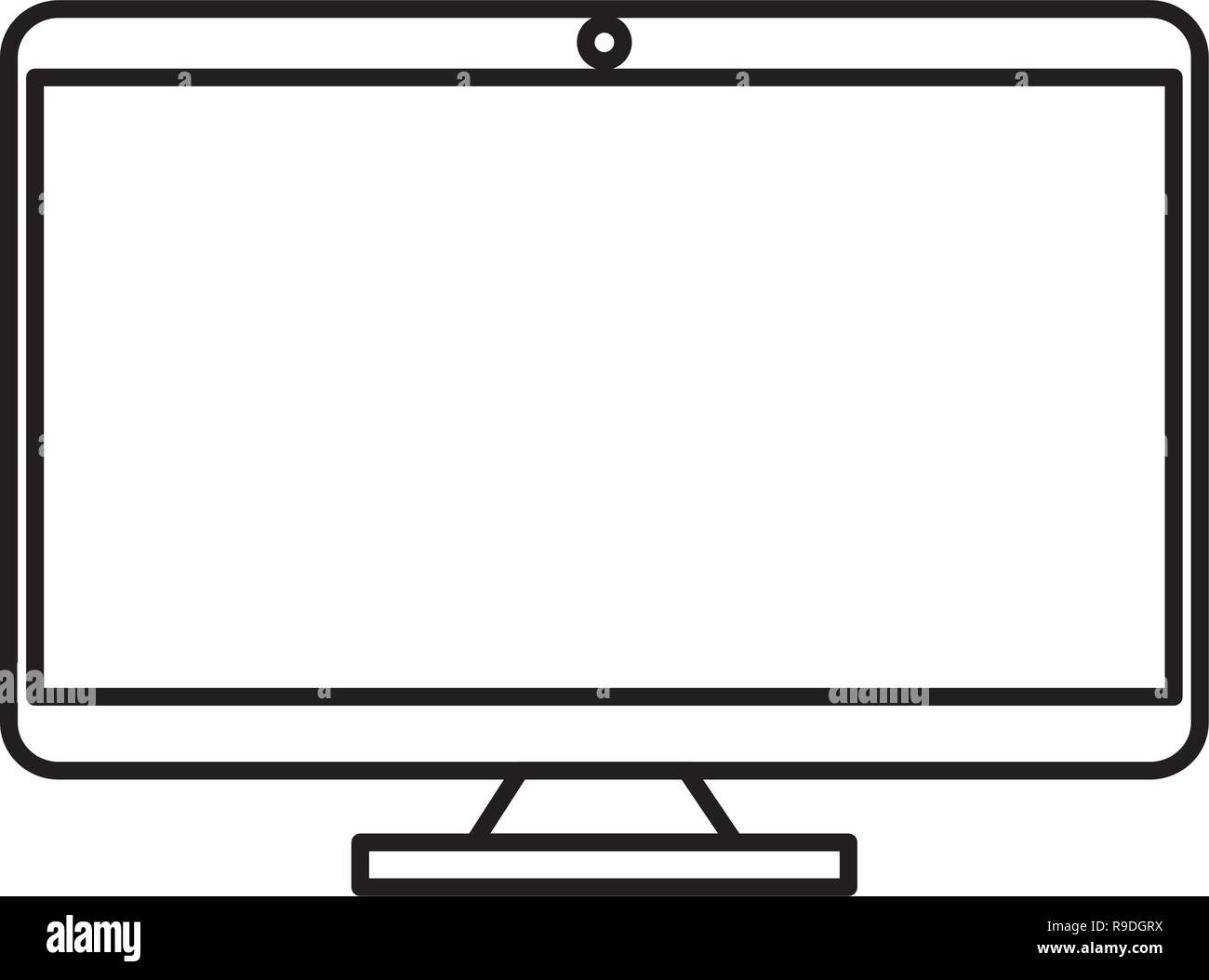 computer desktop isolated icon Stock Vector Image & Art - Alamy