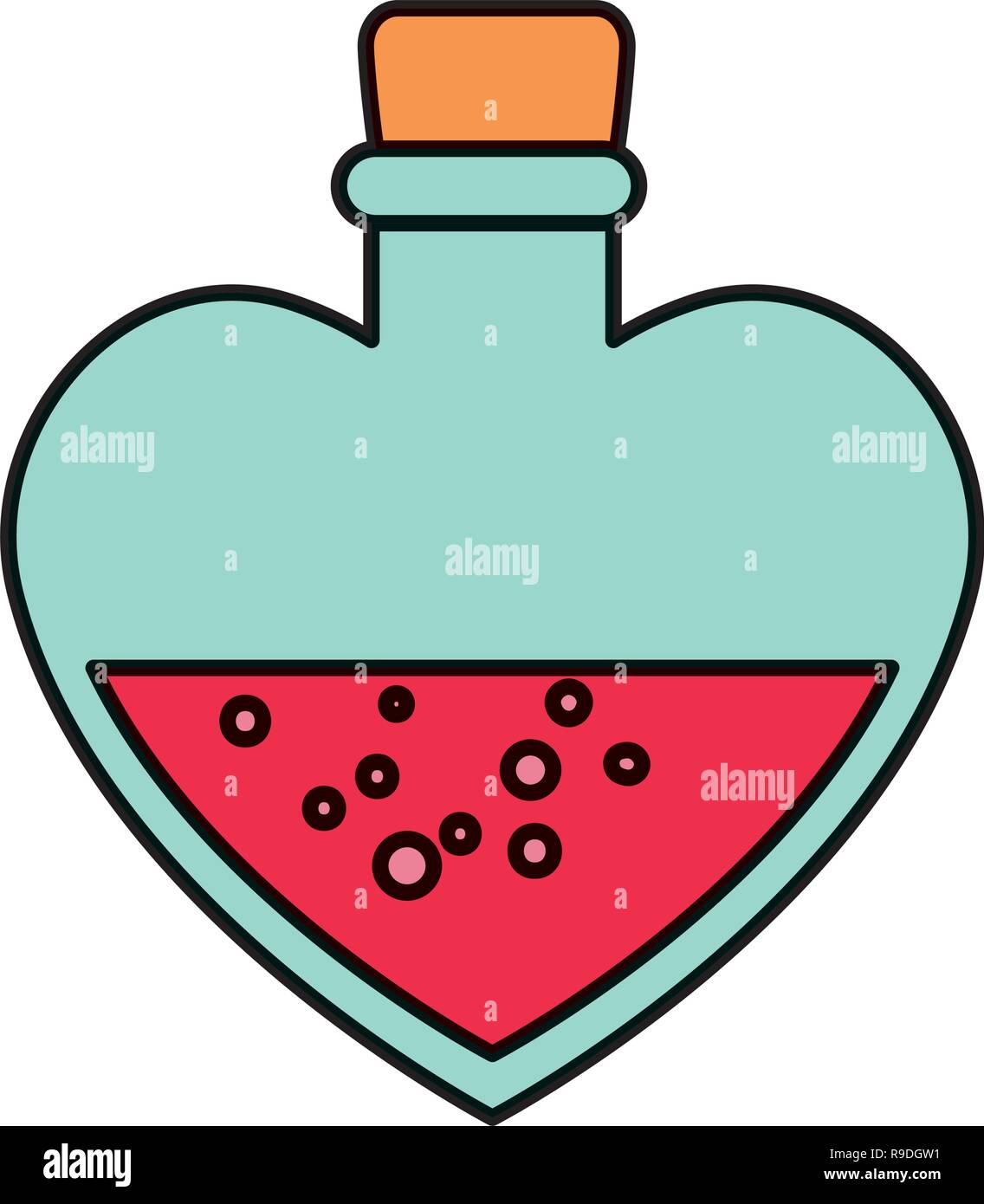 Heart shape perfume bottle Stock Vector Images - Alamy