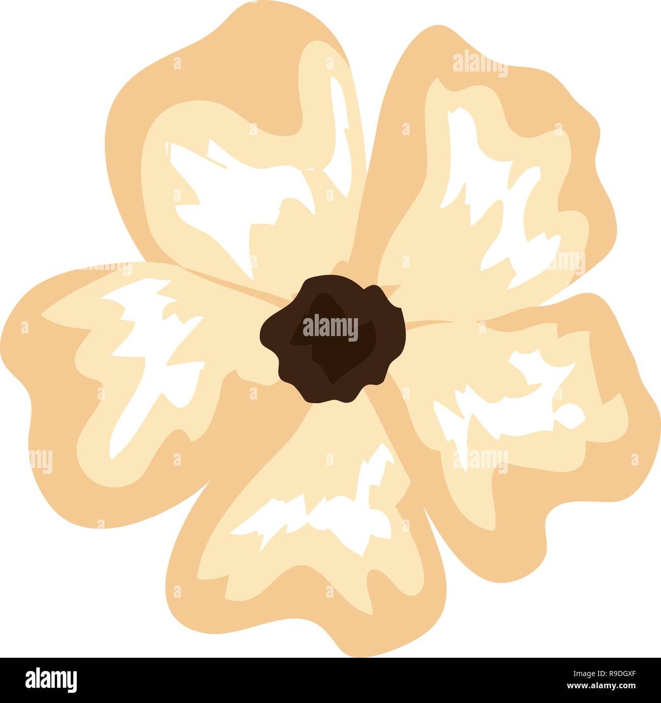 beautiful flower decorative icon Stock Vector Image & Art - Alamy