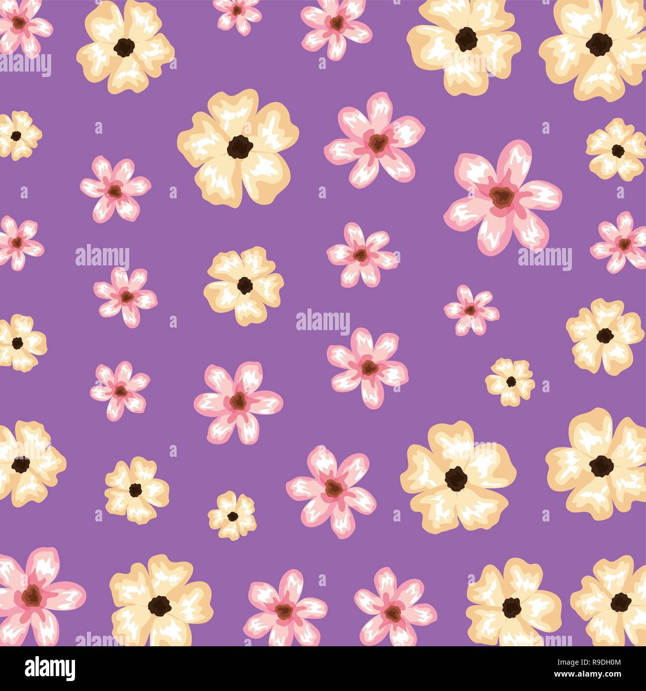 beautiful flowers pattern background Stock Vector Image & Art - Alamy