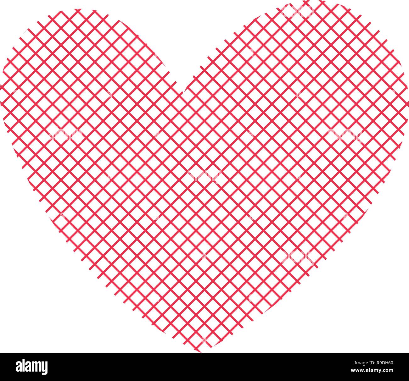 heart love grid pattern Stock Vector Image & Art - Alamy