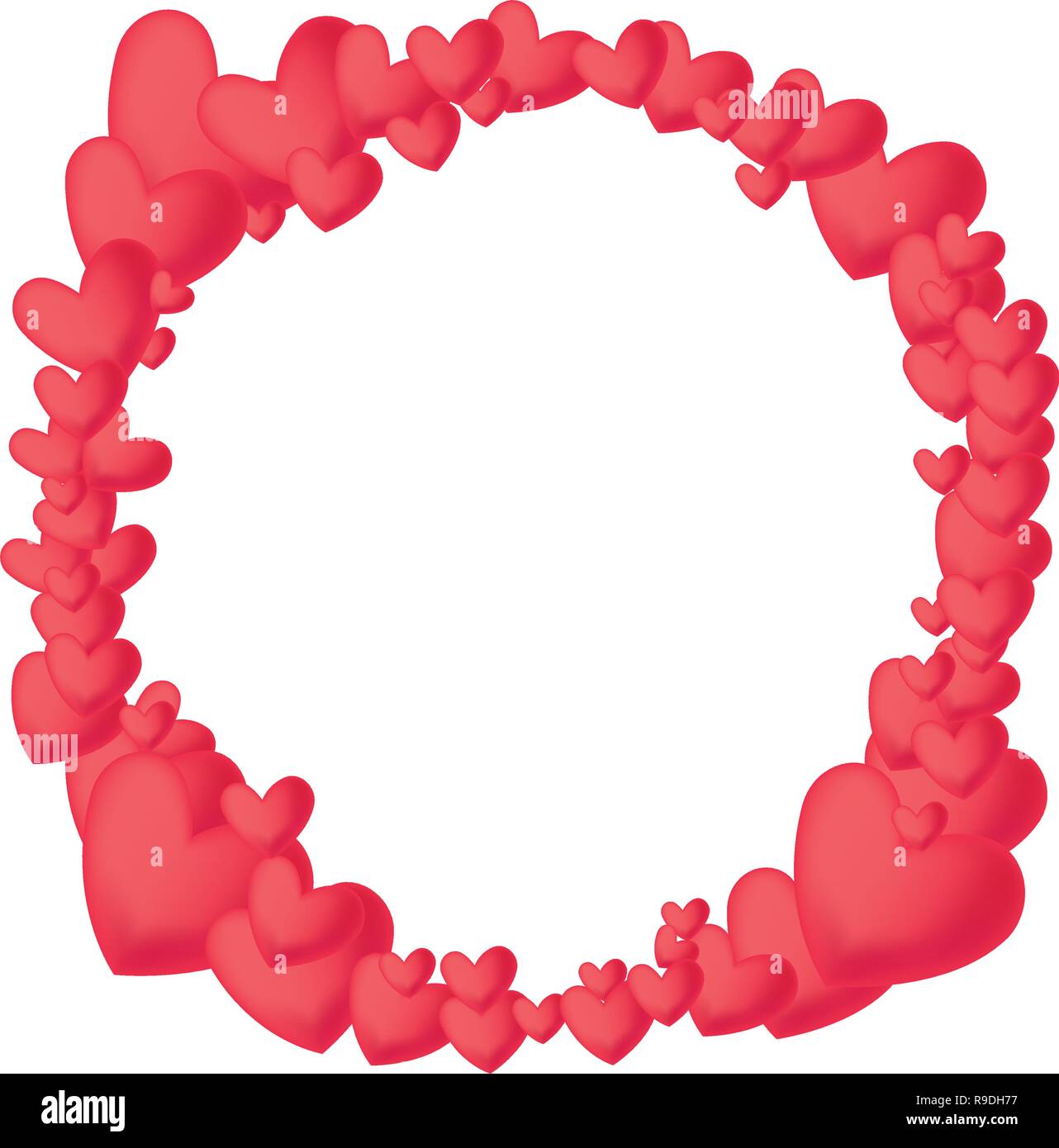 circular frame with hearts love Stock Vector Image & Art - Alamy