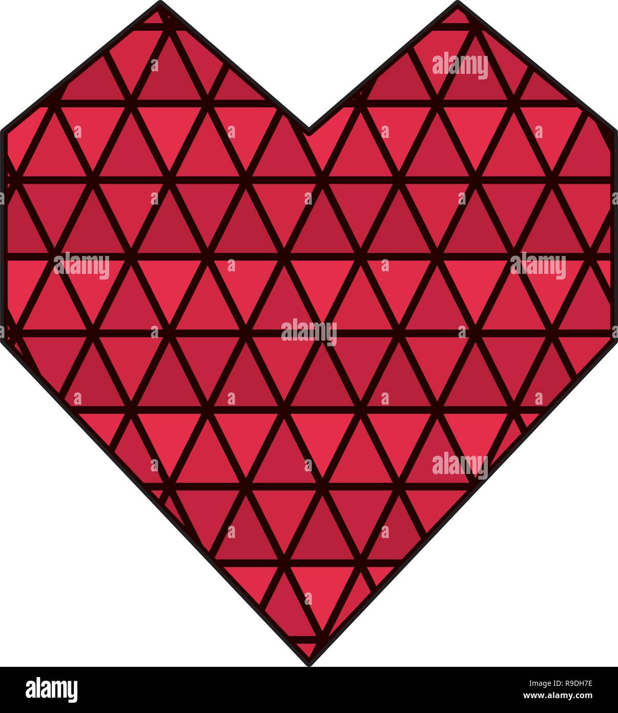 abstract and geometric heart love Stock Vector Image & Art - Alamy