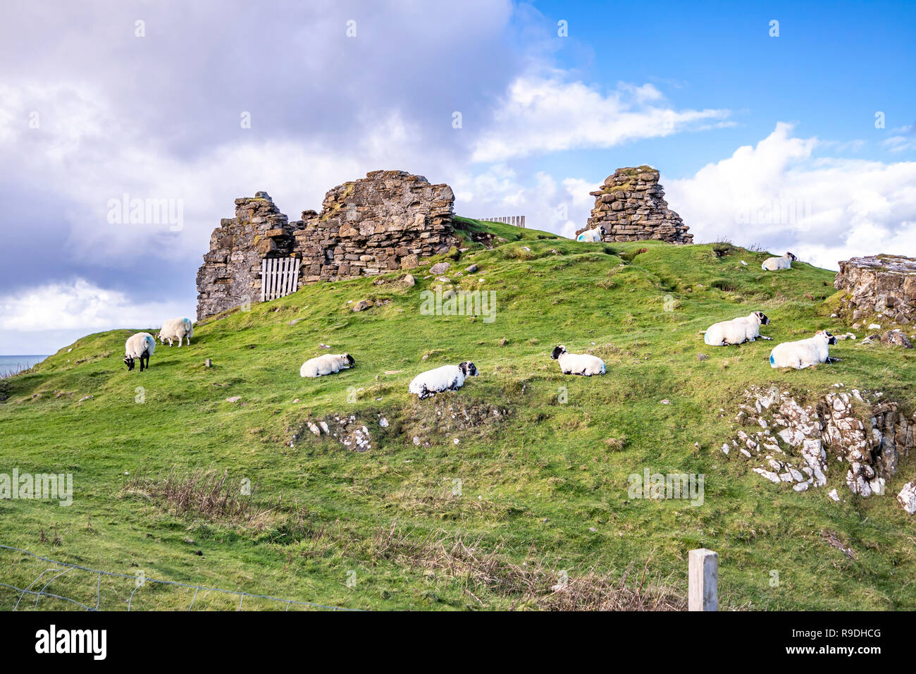 The ruins of Duntulm Castle, Isle of Skye - Scotland Stock Photo - Alamy