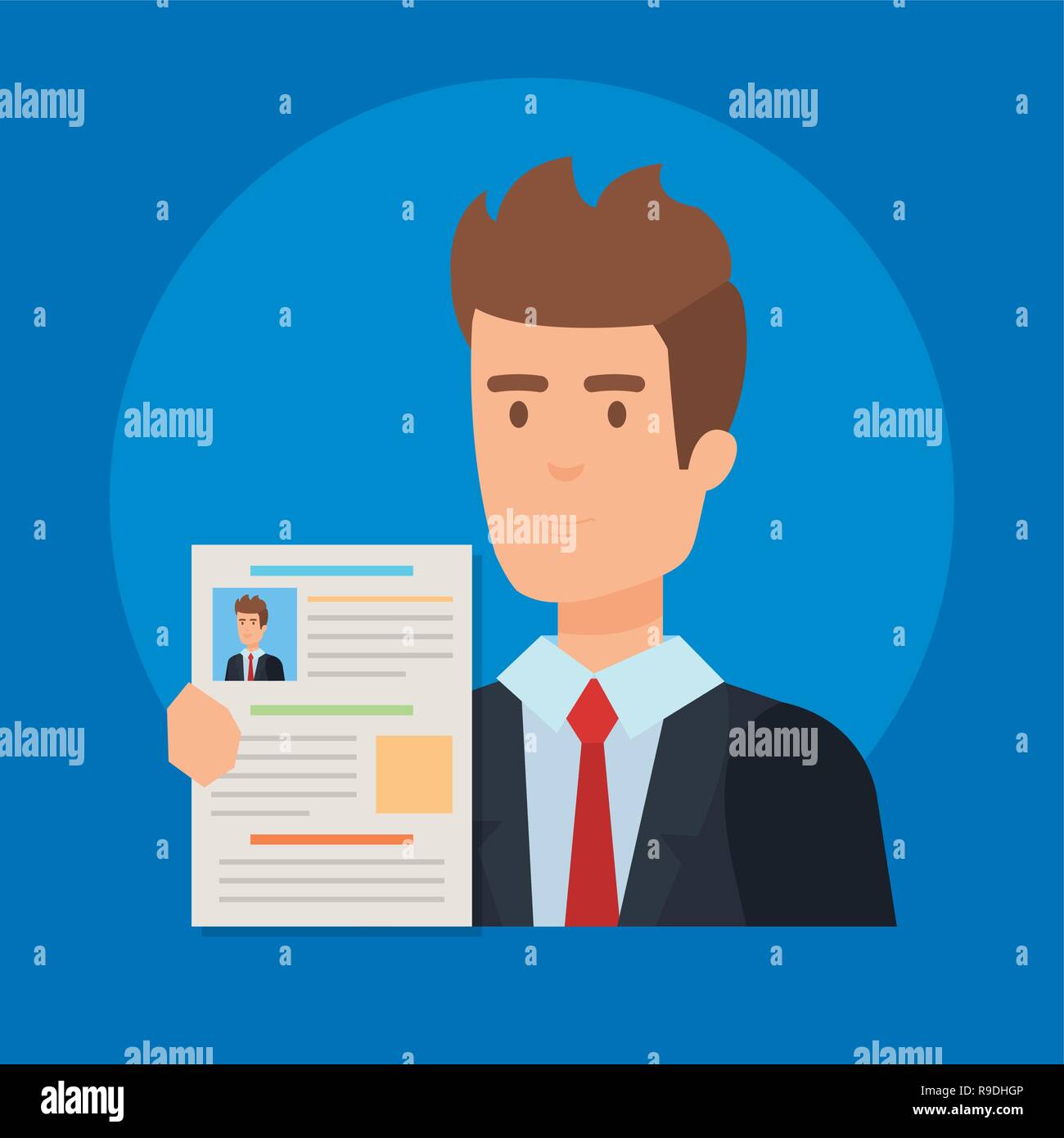 Businessman character curriculum Stock Vector Images - Alamy