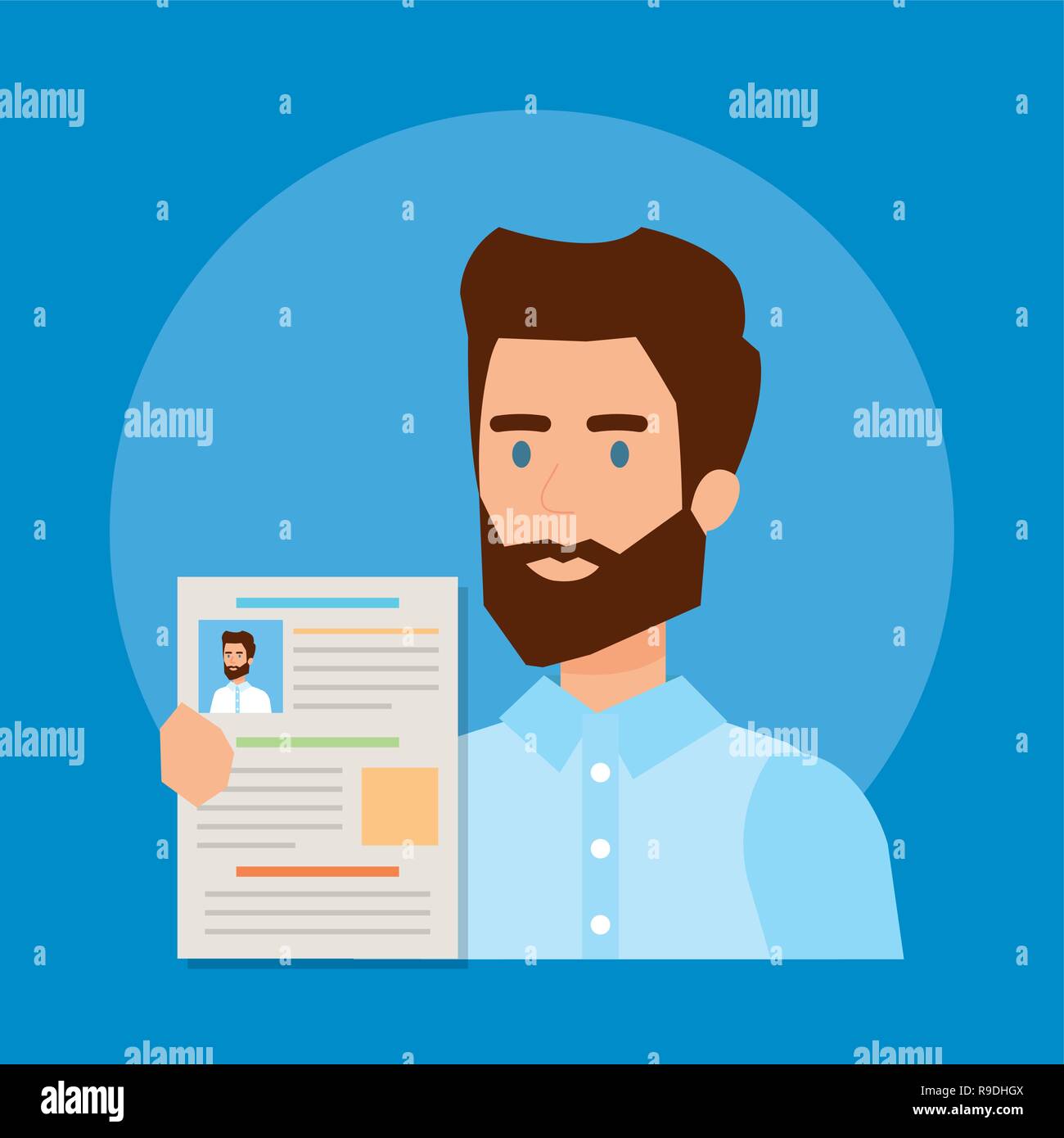 Businessman character curriculum Stock Vector Images - Alamy