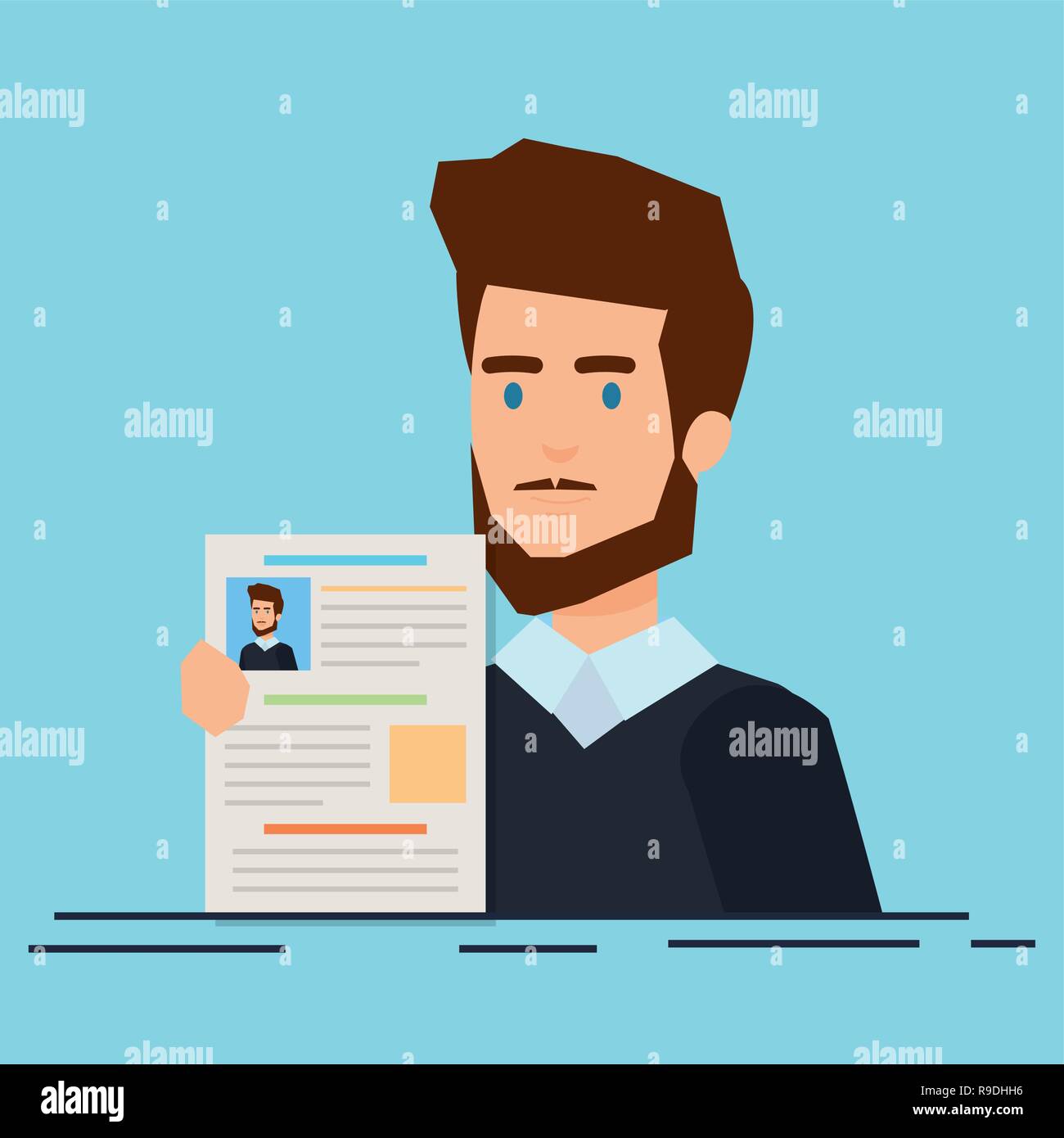 Businessman character curriculum Stock Vector Images - Alamy