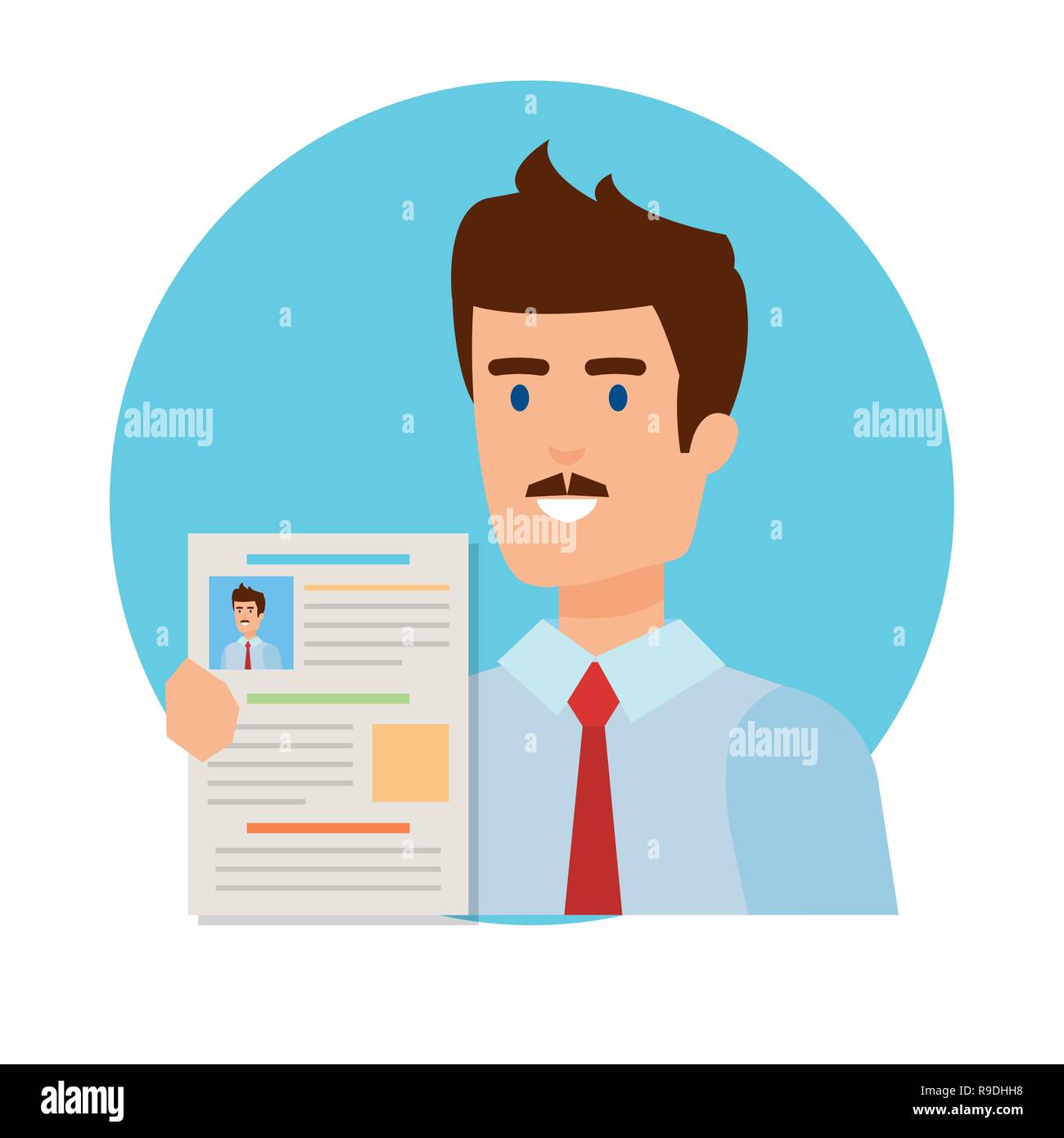 Businessman character curriculum Stock Vector Images - Alamy