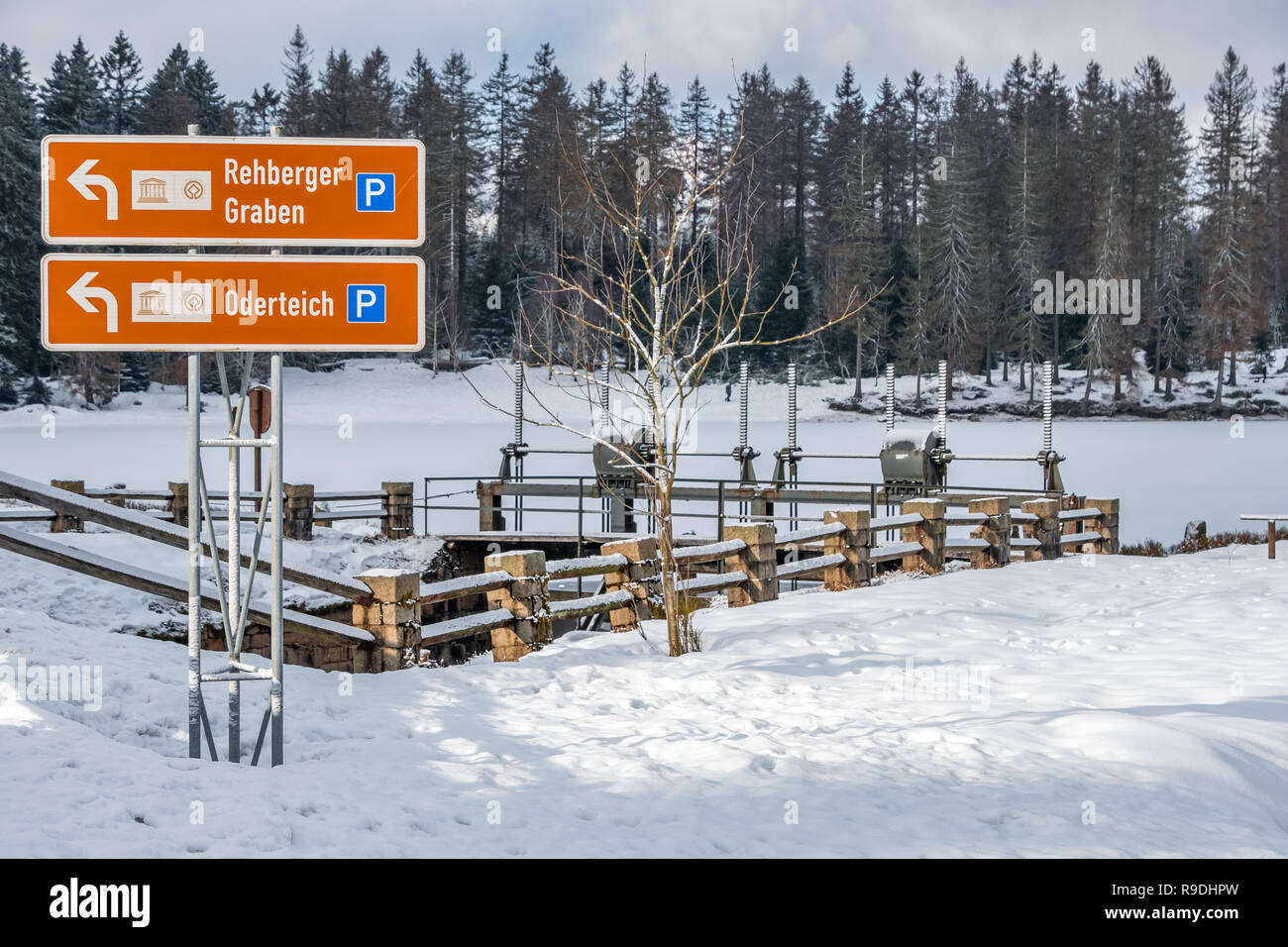 Nationalpark Harz im Winter Oderteich Stock Photo - Alamy