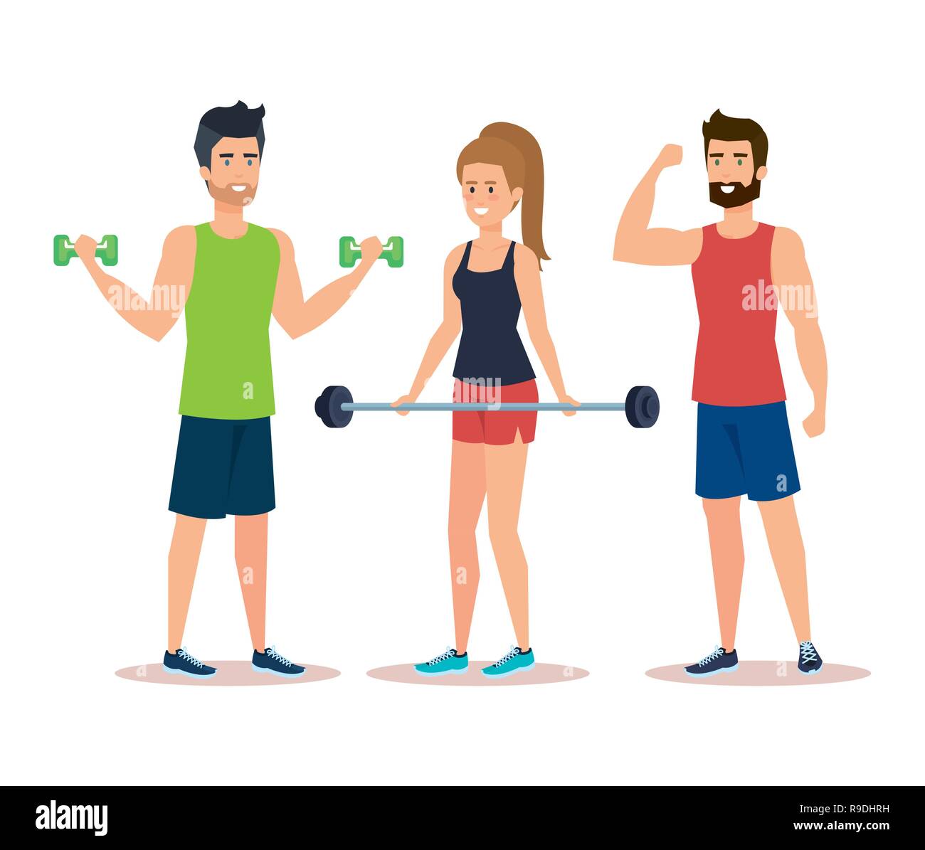 strong people lifting weight Stock Vector Image & Art - Alamy