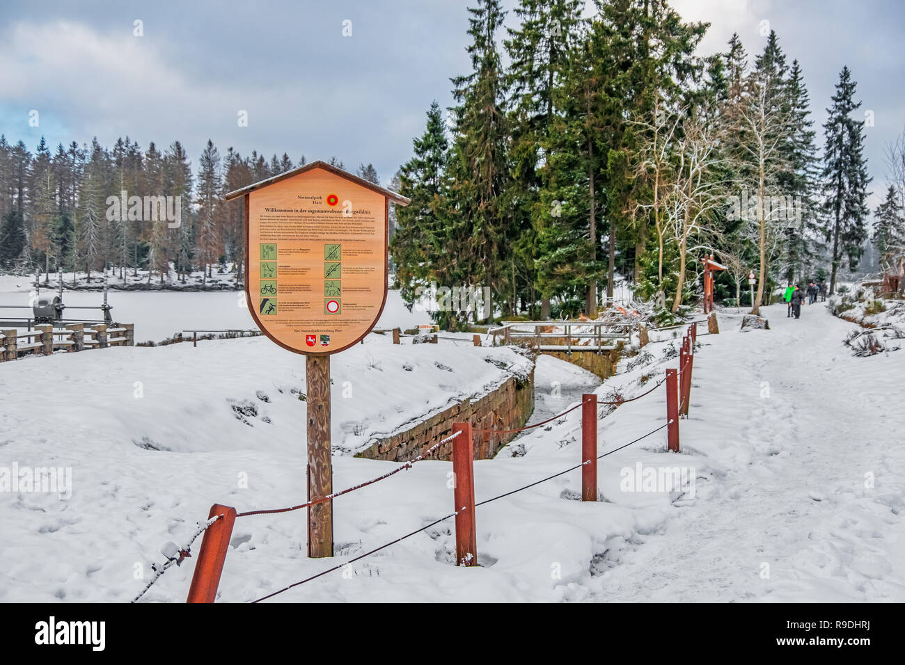 Nationalpark Harz im Winter Oderteich Stock Photo - Alamy