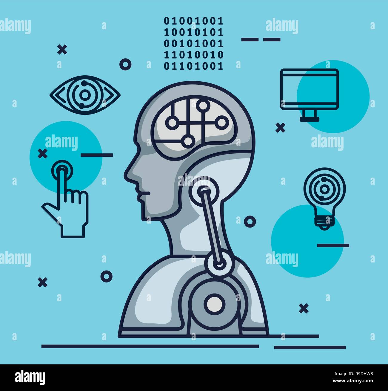 robotic profile artificial intelligence icons Stock Vector Image & Art ... robotic profile artificial intelligence icons Stock Vector Image & Art ...