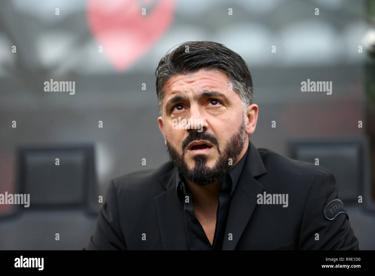Milan, Italy. 22nd December, 2018. Gennaro Gattuso, head coach of Ac ...