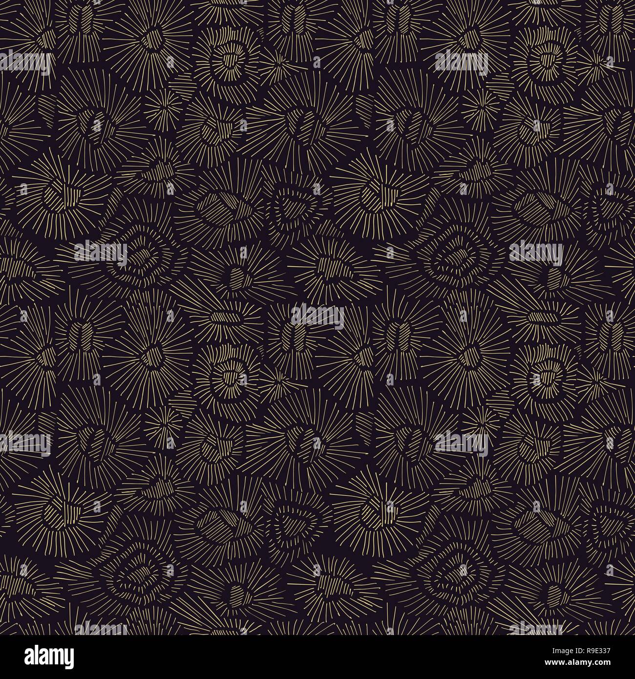Abstract color seamless pattern. Dark hatching texture. Radiating hand ...