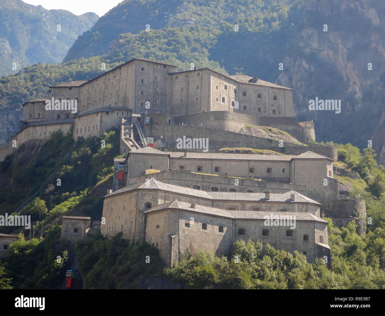 View of Fort Bard, Aosta Valley - Italy Stock Photo - Alamy