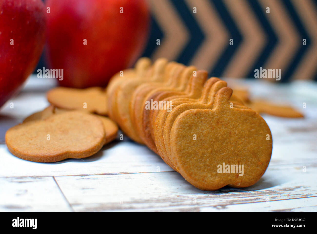 Healthy homemade freshly baked apple shaped cookies Stock Photo - Alamy