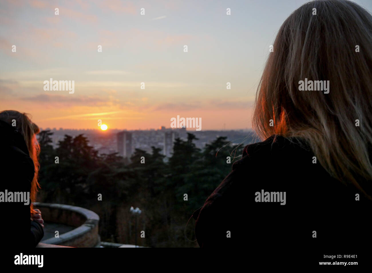 Sunset, Madrid, Spain Stock Photo - Alamy