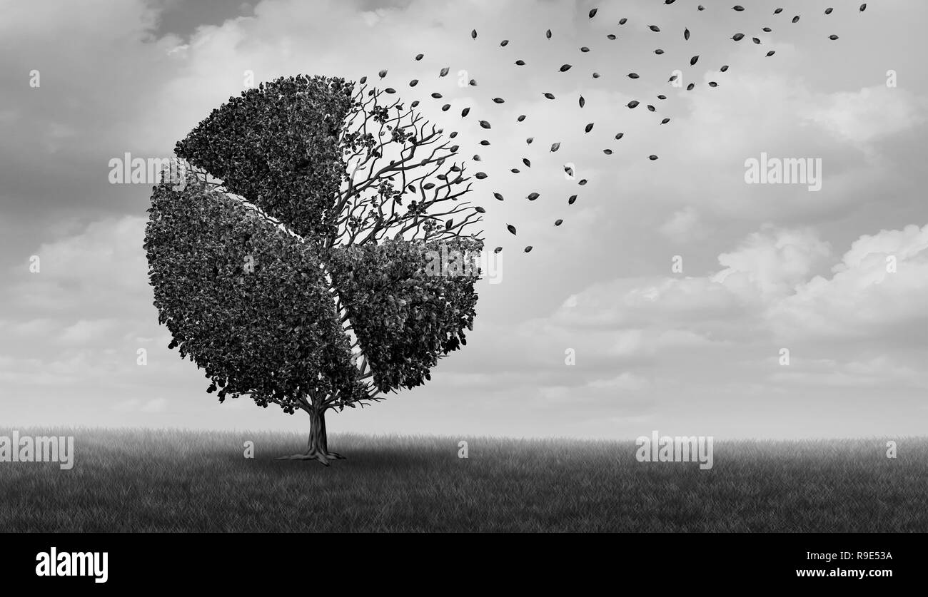 Financial market losses financial and economic decline concept and ...