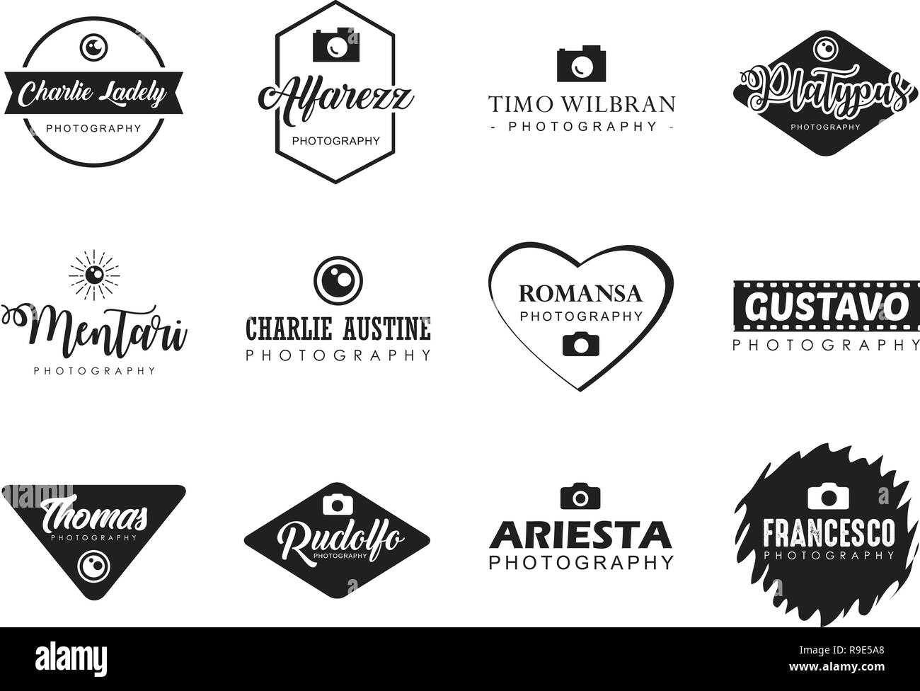 Photography Badge and Logo, good for your brand Stock Vector Image ...