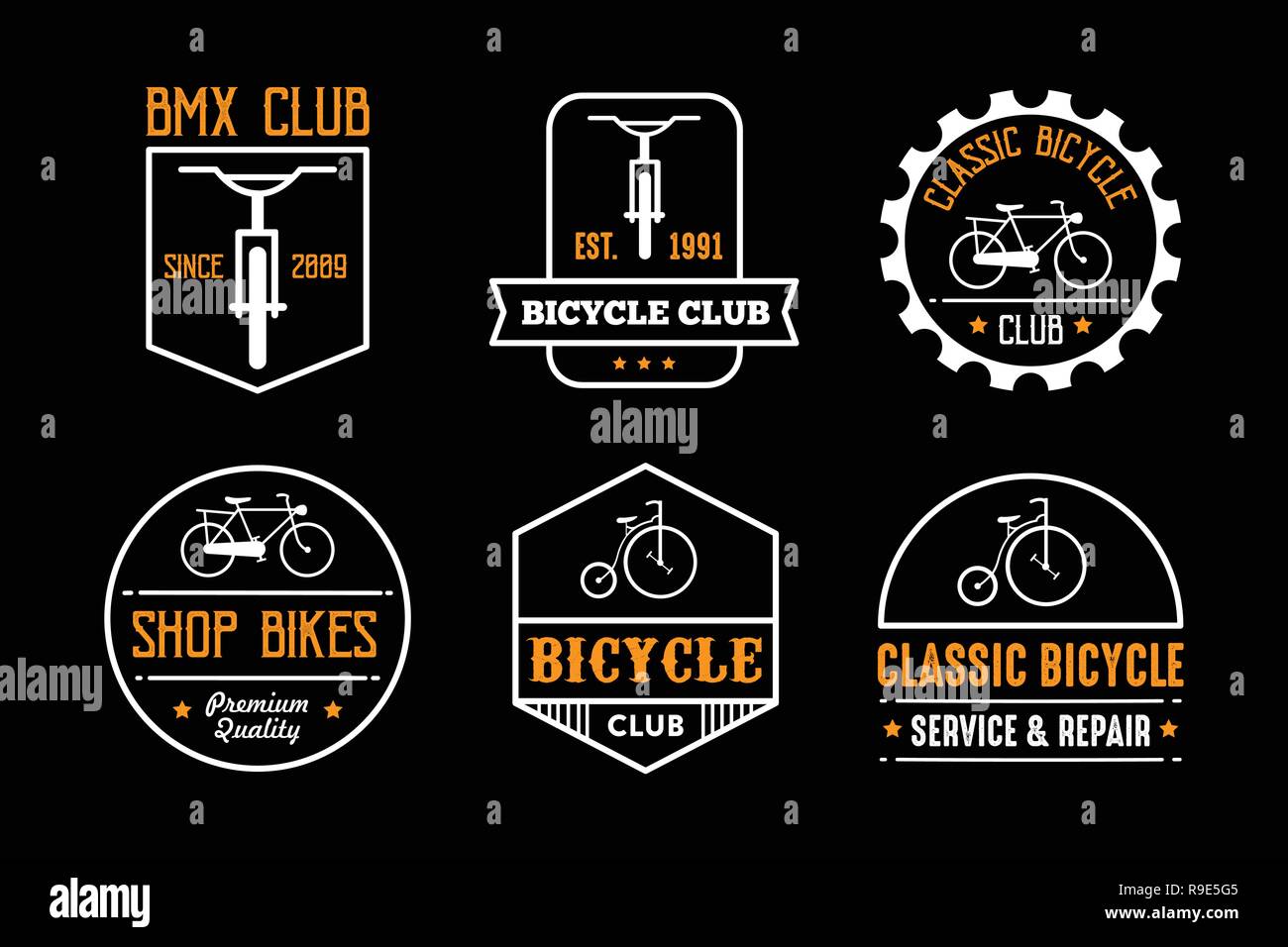 Bicycle Badge and Logo, good for print. best vector Stock Vector Image ...