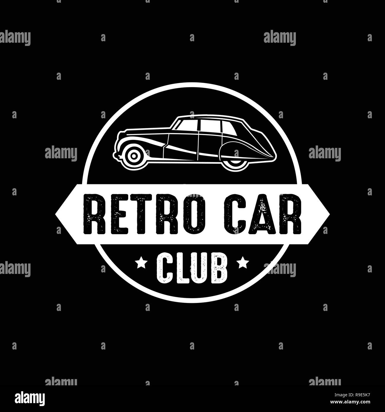 Set classic car logo Black and White Stock Photos & Images - Alamy