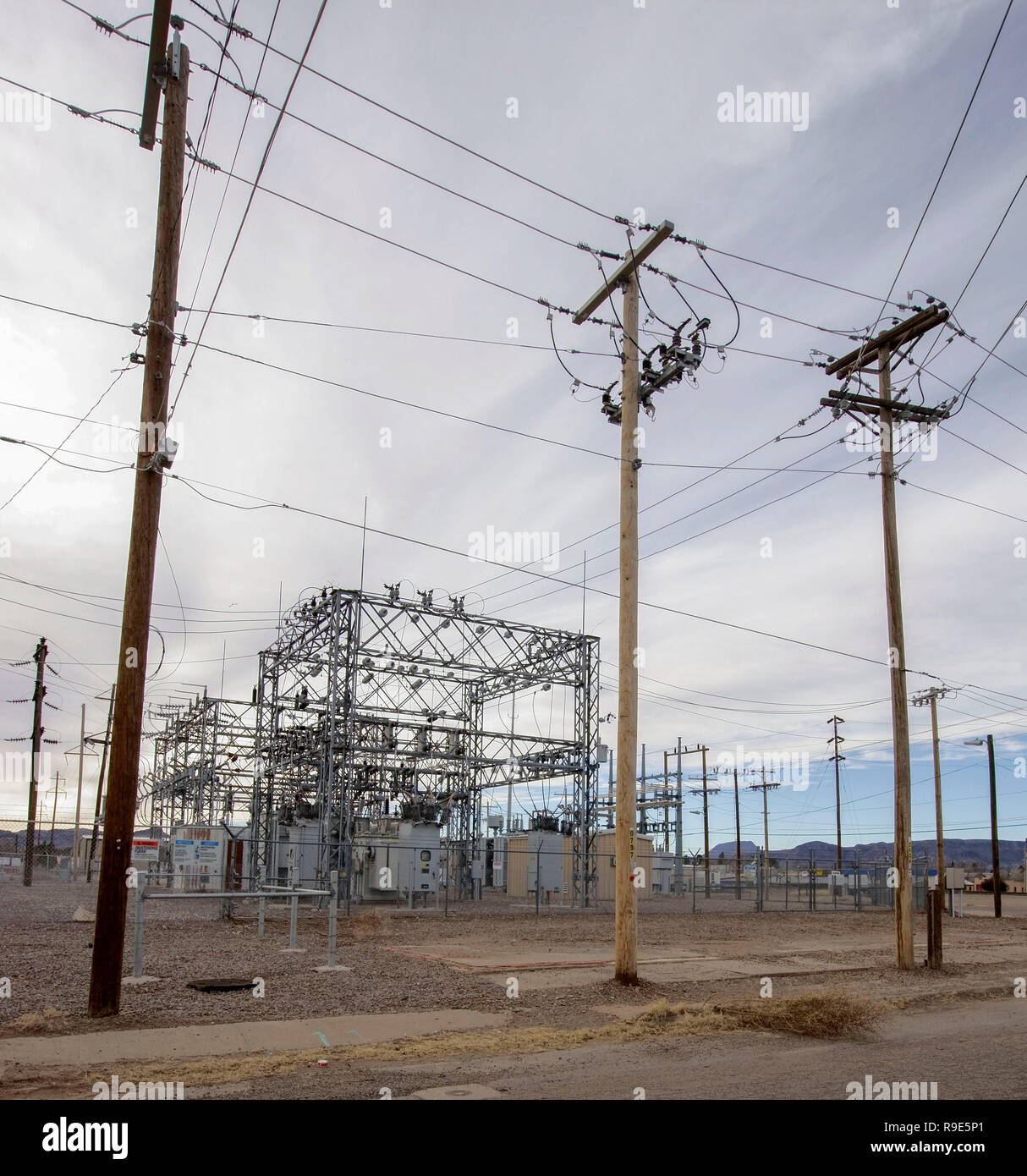 Electricity substation in Alpine, Texas Stock Photo - Alamy