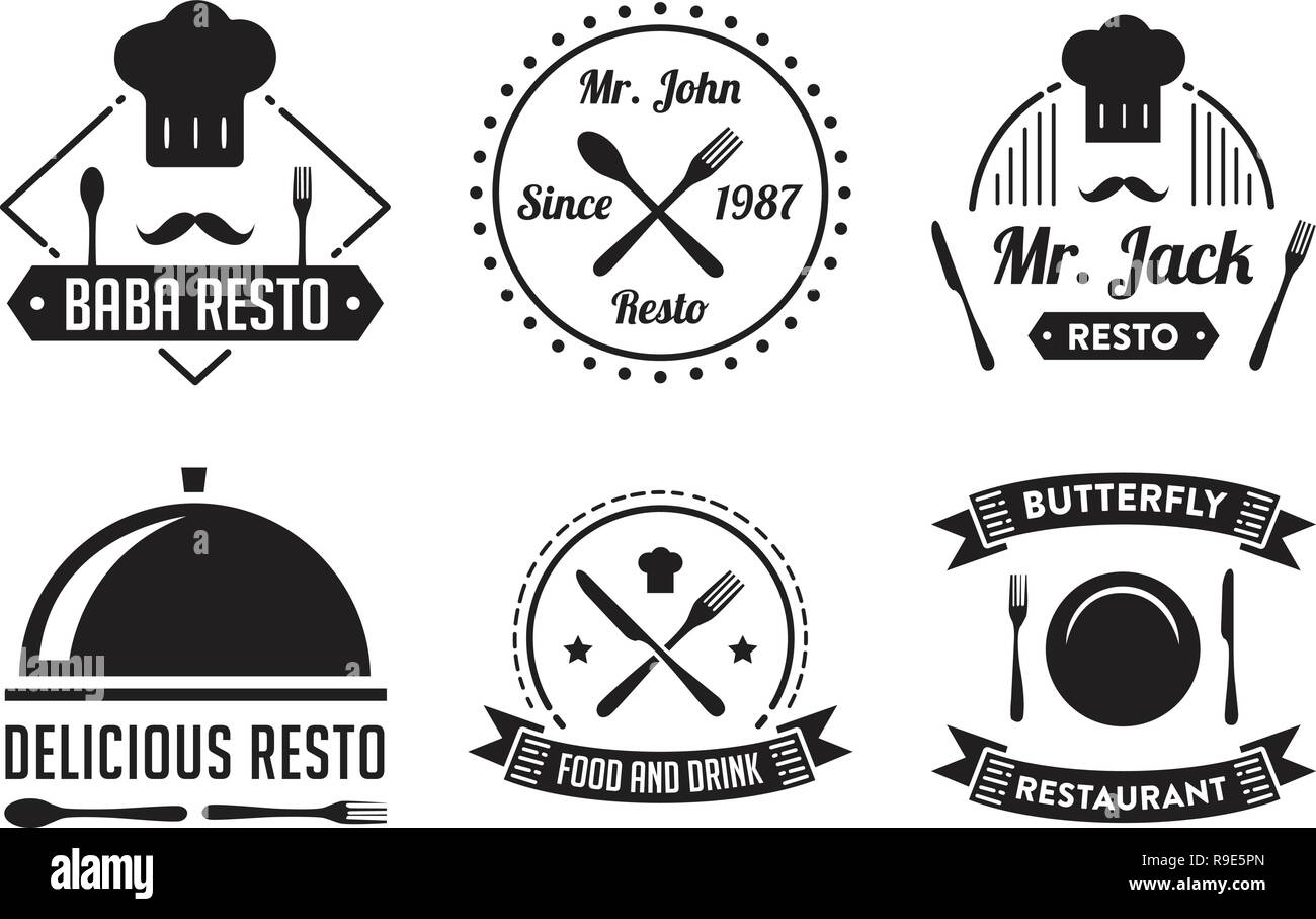 Restaurant Badge and Logo, good for print. best vector Stock Vector ...