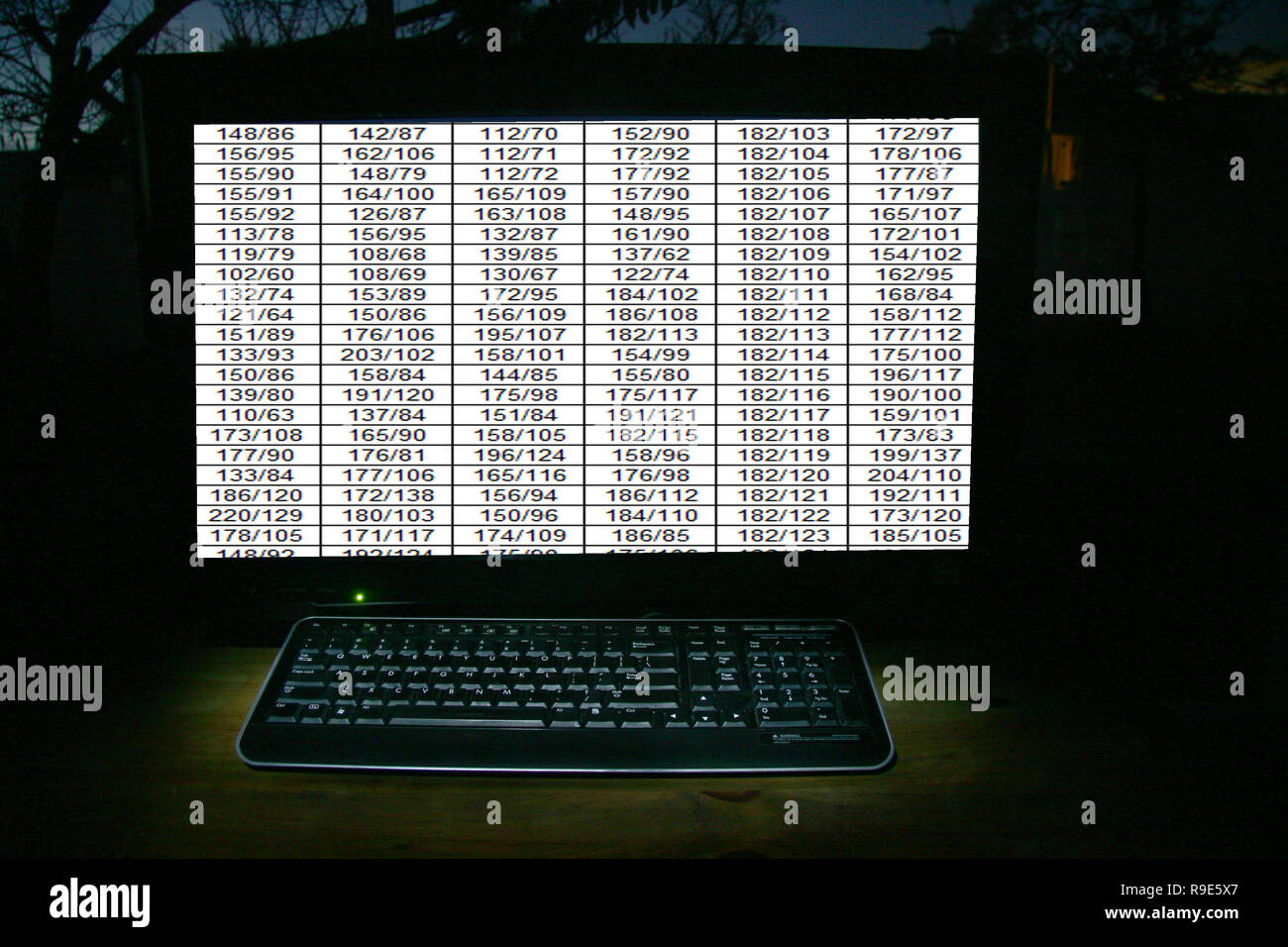 Computer screen at night Stock Photo - Alamy