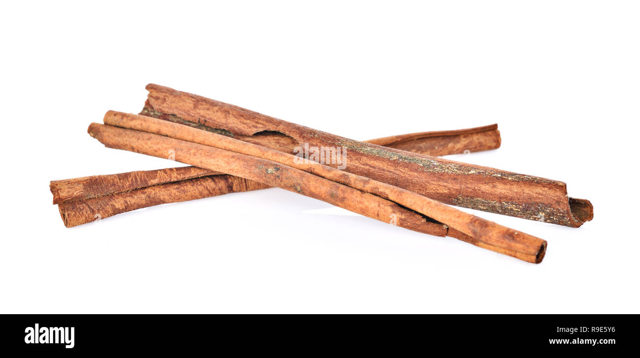cinnamon stick spice isolated on white background closeup Stock Photo ...