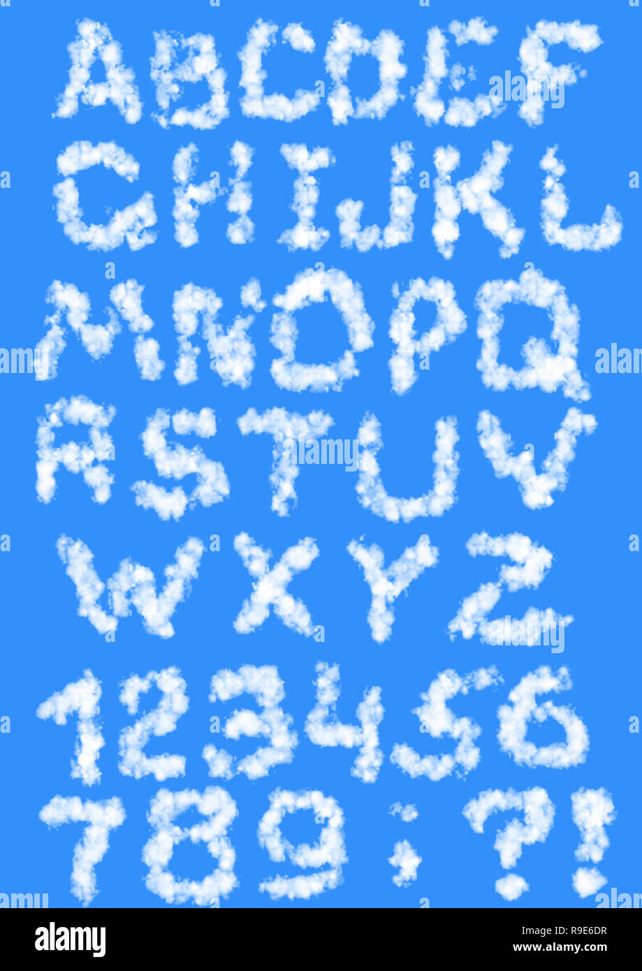 Alphabet clouds hi-res stock photography and images - Alamy