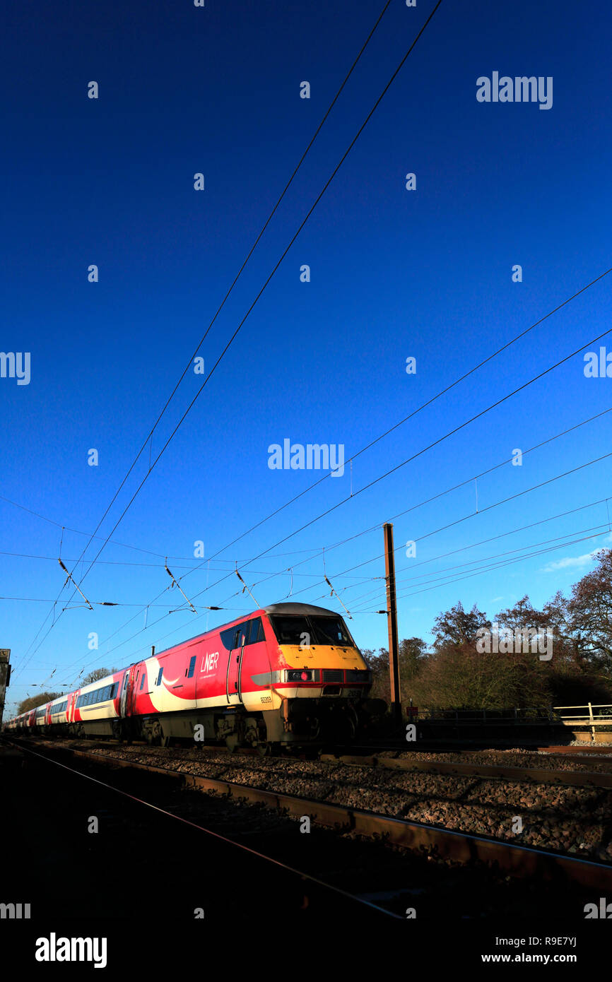 LNER train 82203, London and North Eastern Railway, East Coast Main Line Railway, Peterborough ...