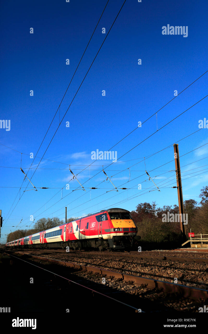 LNER train 82208, London and North Eastern Railway, East Coast Main Line Railway, Peterborough ...