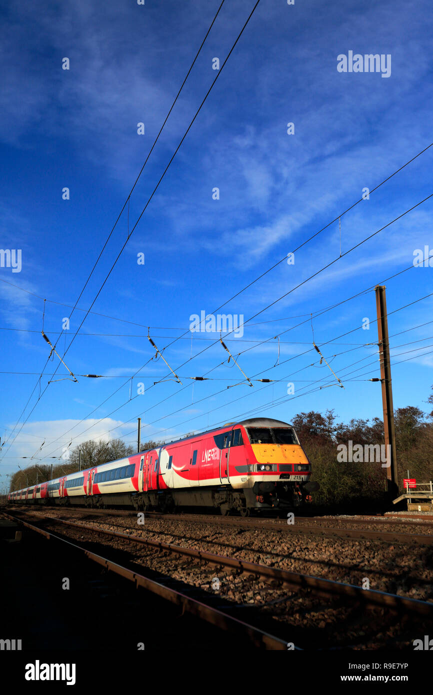 LNER train 82215, London and North Eastern Railway, East Coast Main Line Railway, Peterborough ...