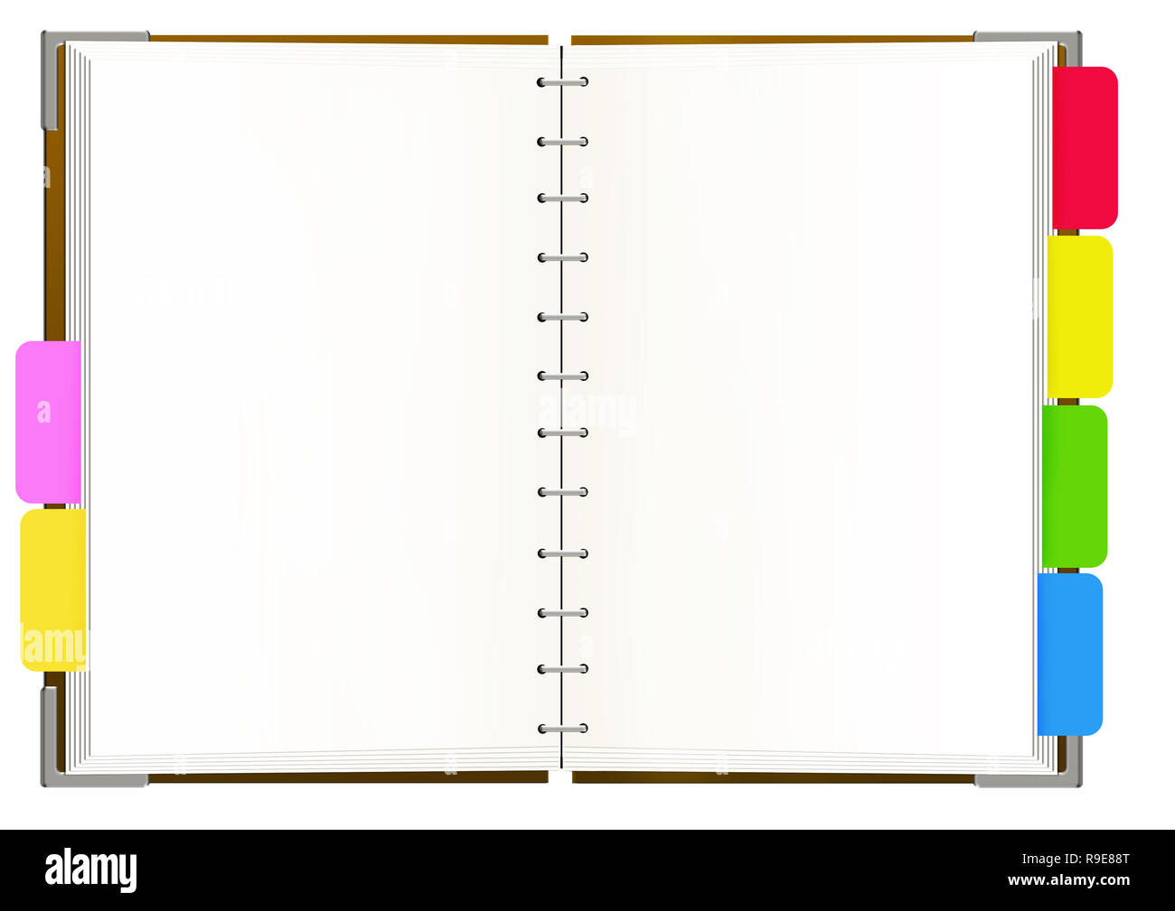 Notebook with empty pages. Object over white Stock Photo - Alamy