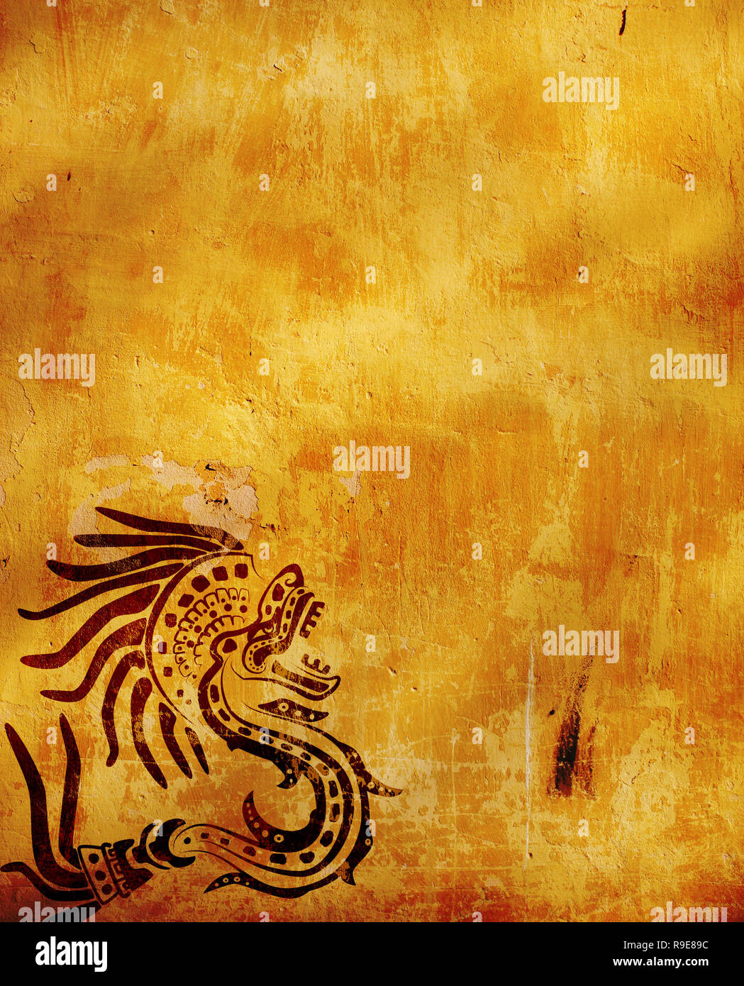 Horizontal background with American Indian national patterns Stock ...